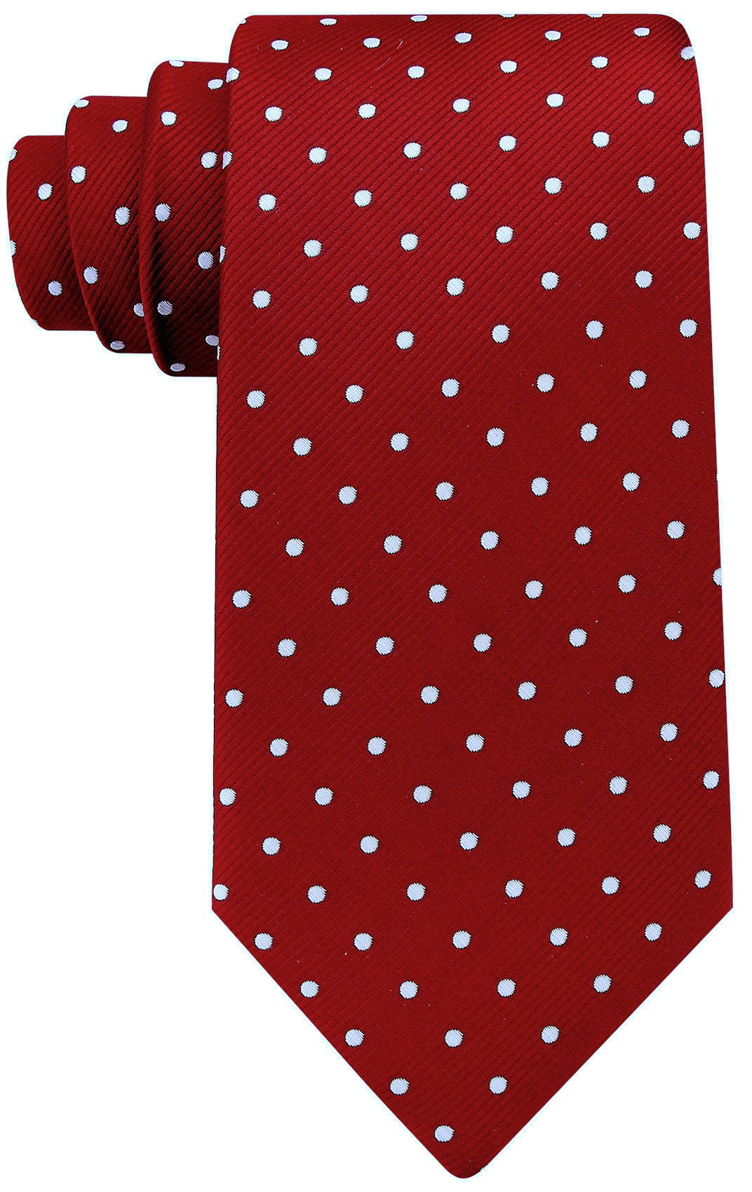 Scott Allan Elegant Men's Necktie - Burgundy Red and White Polka Dot ...