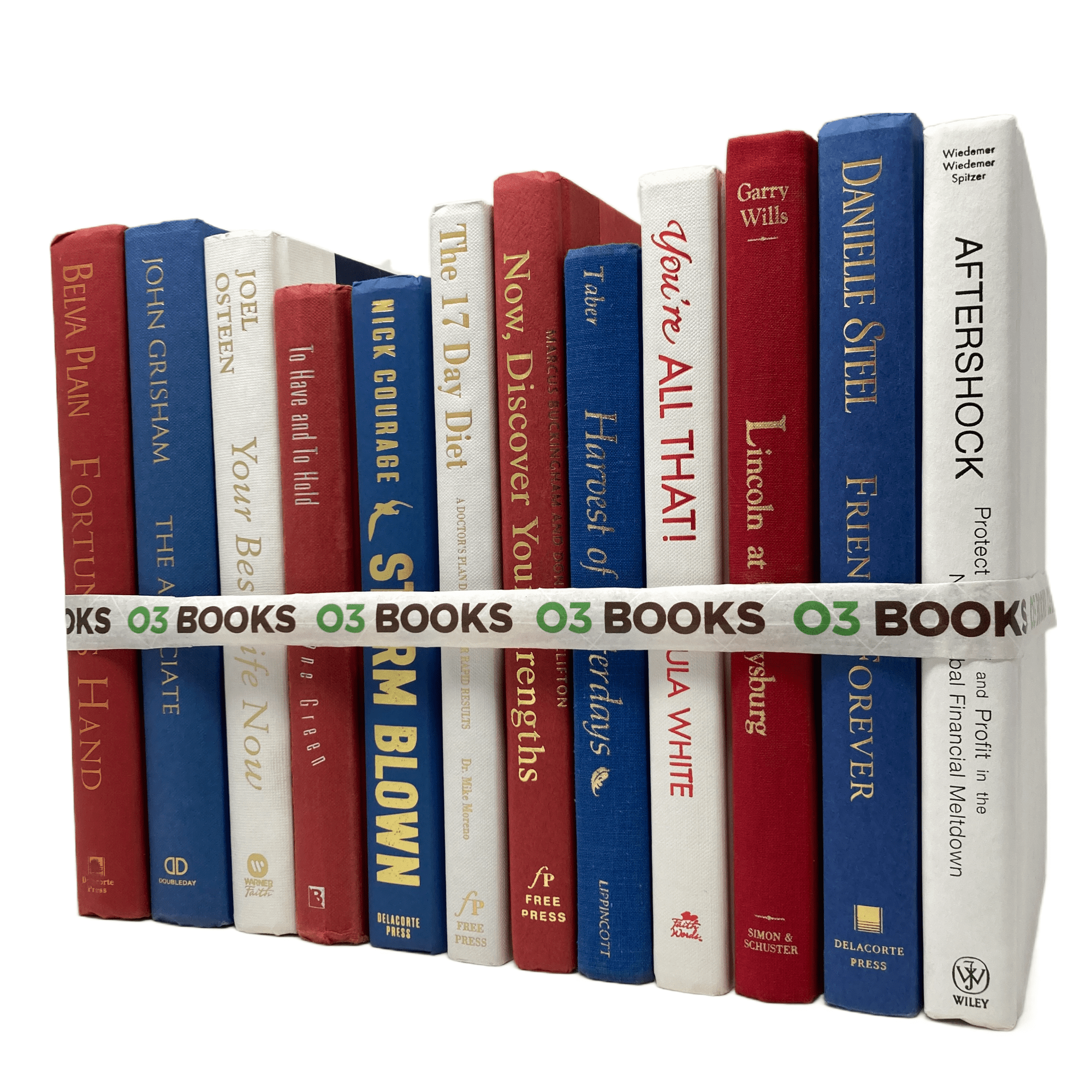 Burgundy Nights Decorative Books Red Blue and White - Walmart.com