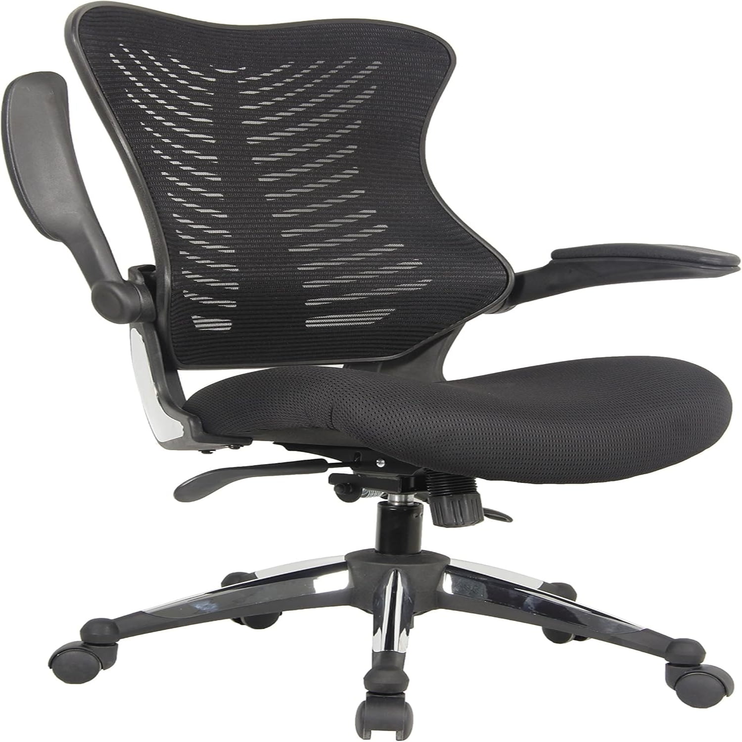 Burgundy Office Chair Ergonomic Lumbar Support Adjustable Executive ...