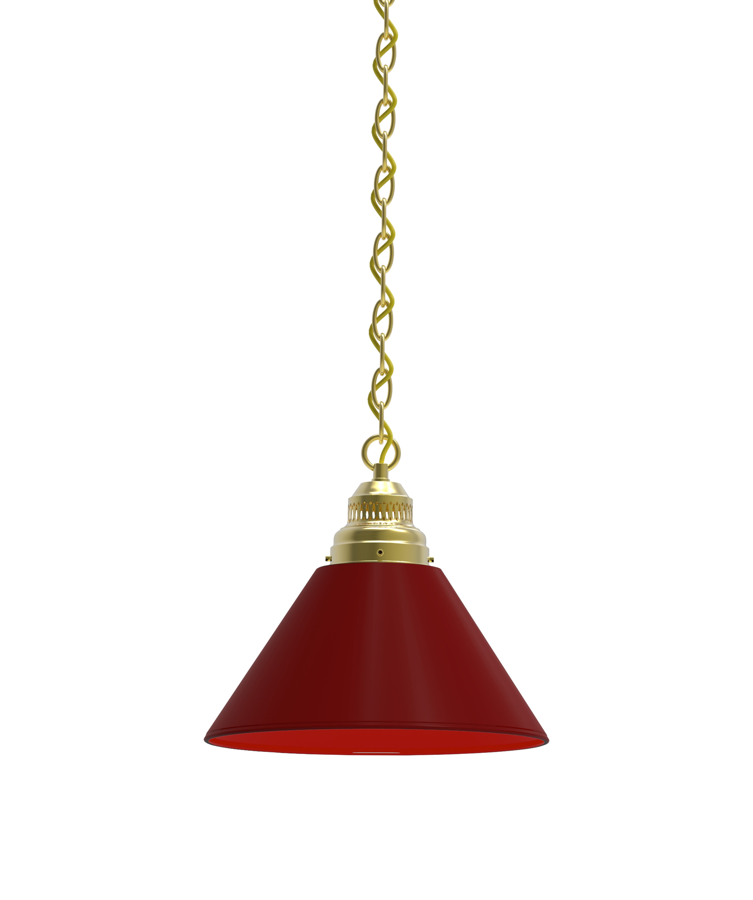 Burgundy Pendant Light with Brass Fixture - Walmart.com