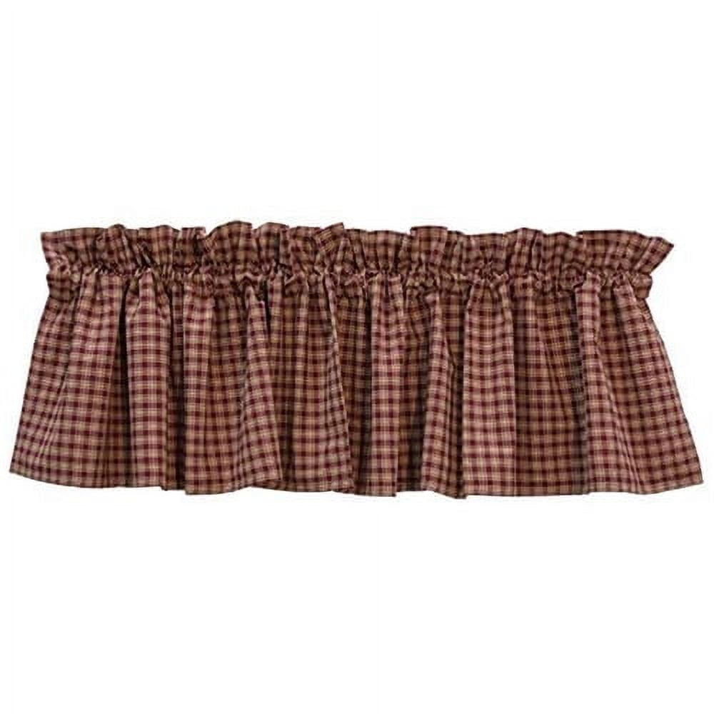 Burgundy Plaid Valance, 14x72 - Walmart.com