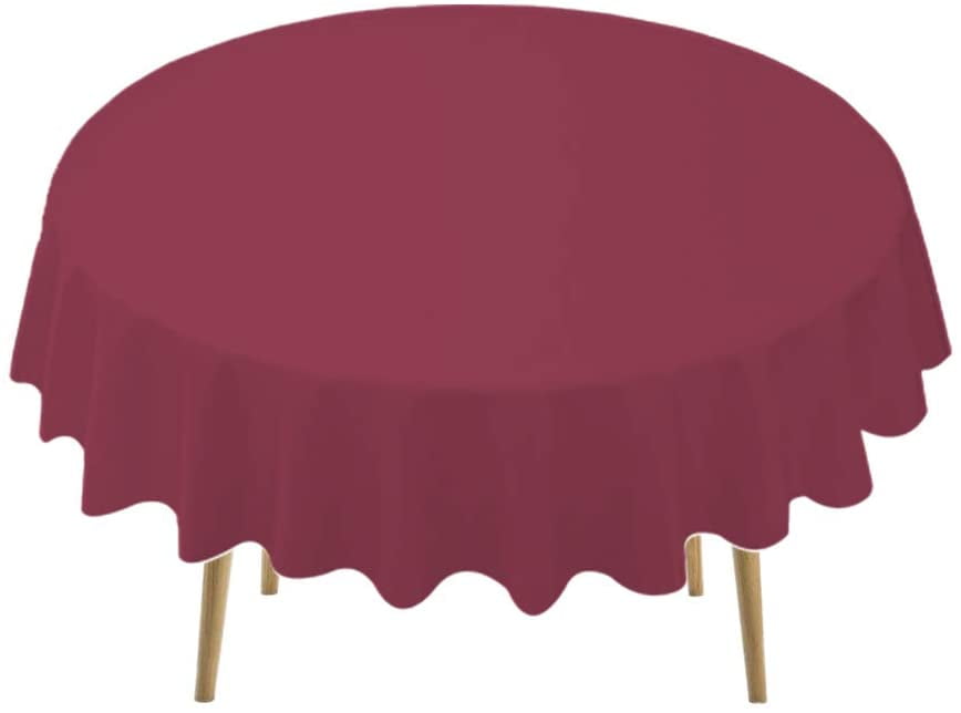 Burgundy Plastic Tablecloths 2 Pack Maroon Disposable Table Covers 84 ...