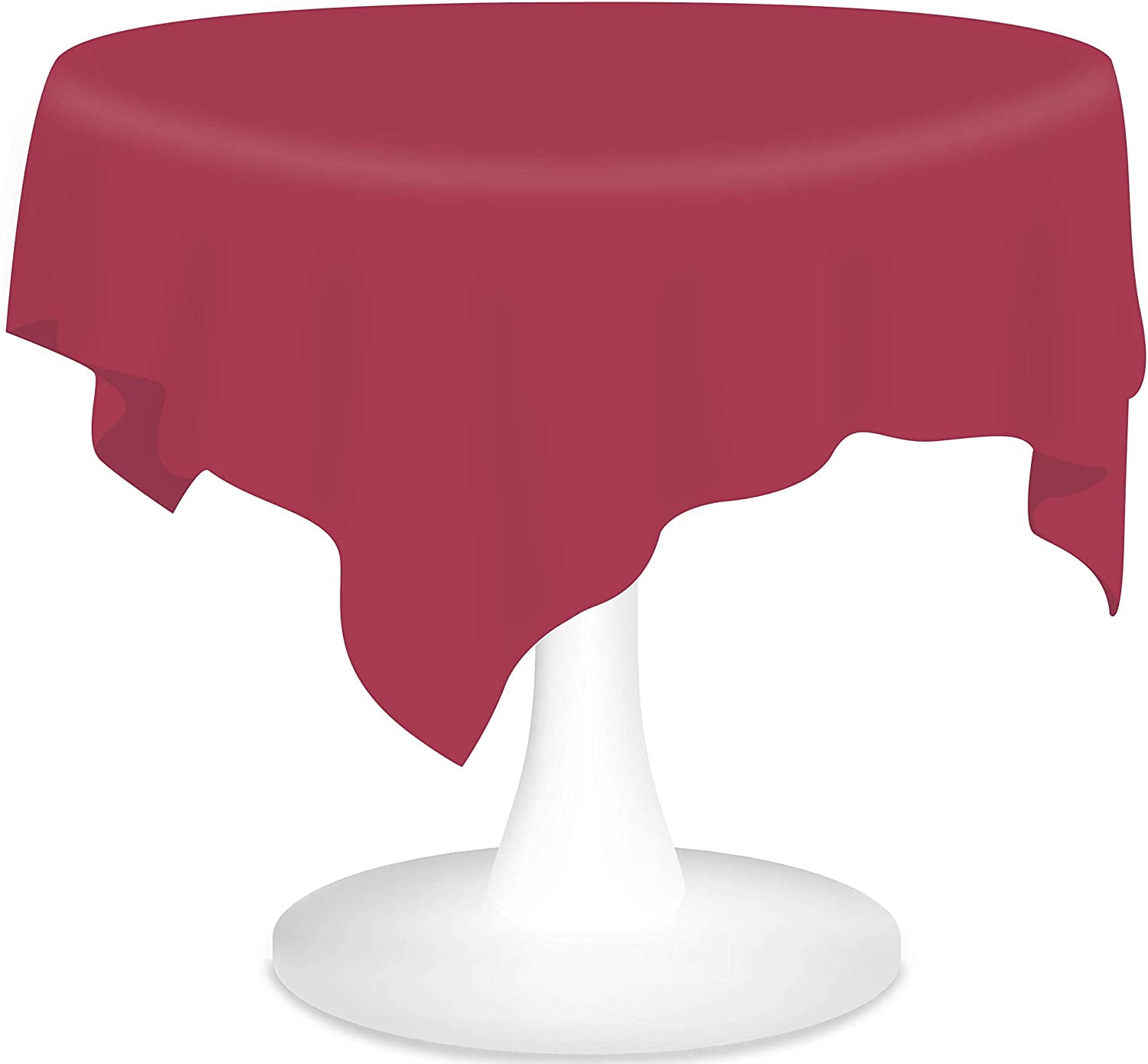 Burgundy Plastic Tablecloths 3 Pack Disposable Table Covers 84 Inches ...