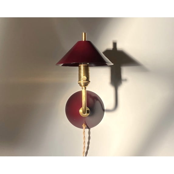 The Bungalow Light Burgundy Dimming 1-Light Wall Sconce - Walmart.com