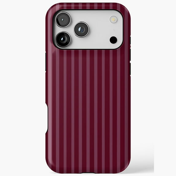 Burgundy Raspberry Stripes iPhone Case 17 to 11 Pro Max - Walmart.com