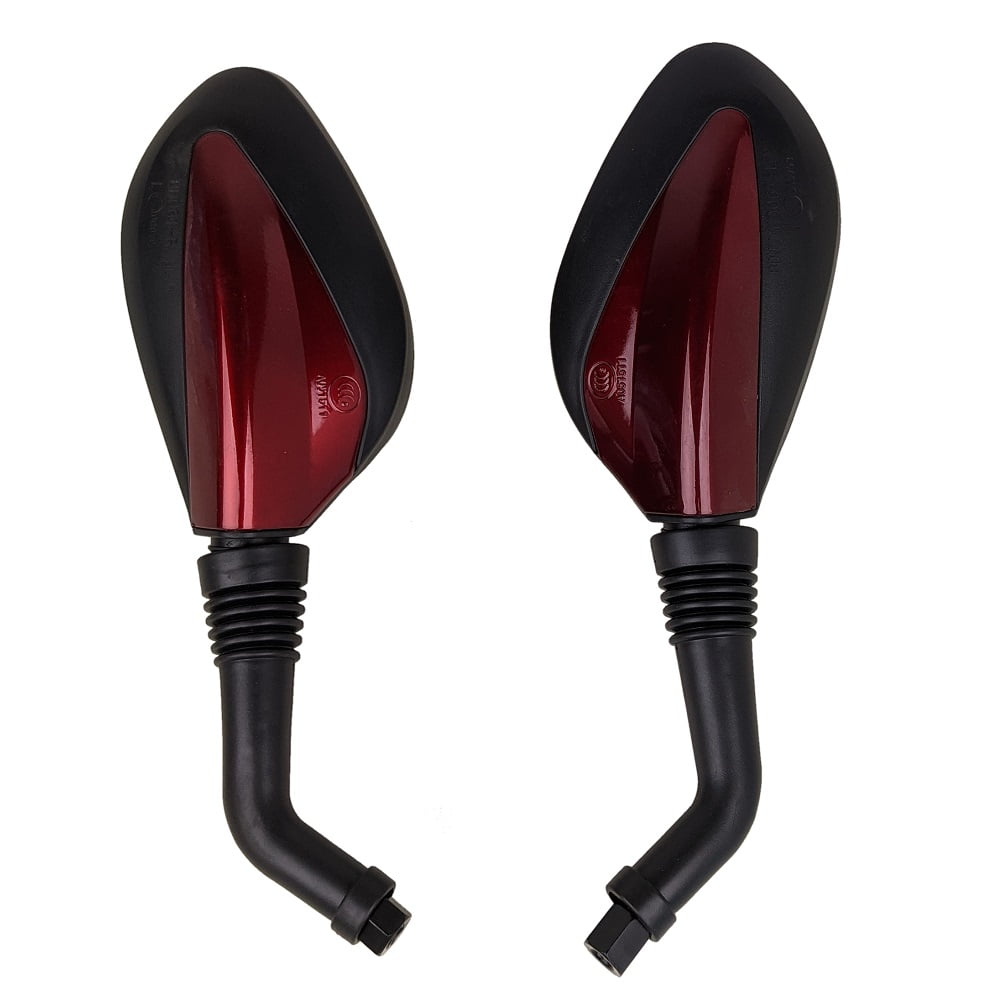RedCap 8mm Rear View Mirrors Set for Gy6 Vespa Peace Roketa Taotao ...
