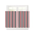 Burgundy Red Black Stripes Short Blackout Curtains 36 Inch Long ...