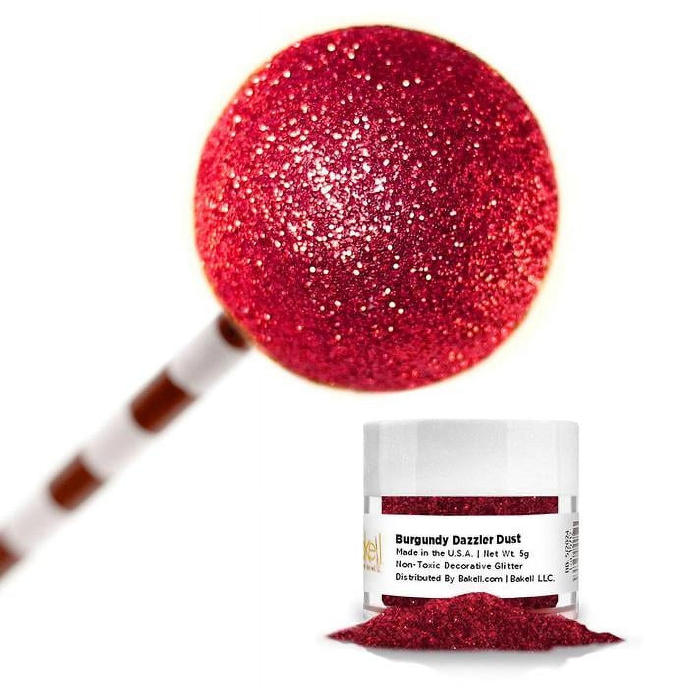 Bakell - Burgundy Red Decorating Dazzler Dust (5g, 1x Jar) Non-Toxic ...