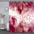 Burgundy Red Gold Marble Texture Shower Curtain Sets Abstract Modern