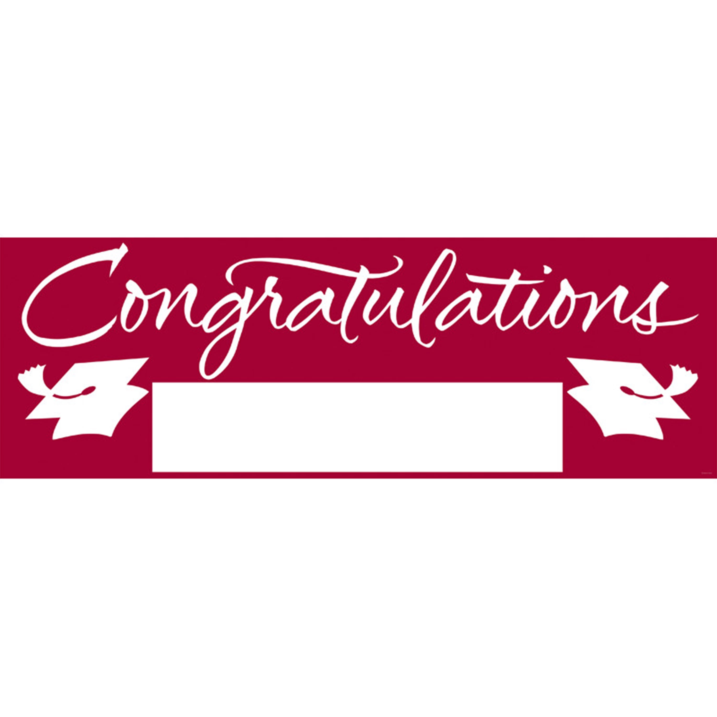 Burgundy Red Graduation Party Banner - Walmart.com