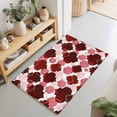 Burgundy Red Moroccan Texture Rectangle Rug 2'x3' Retro Geometric ...