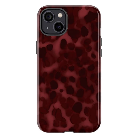 Burgundy Red Tortoise Shell Phone Case for iPhone 17 16 15 14 13 12 11 ...