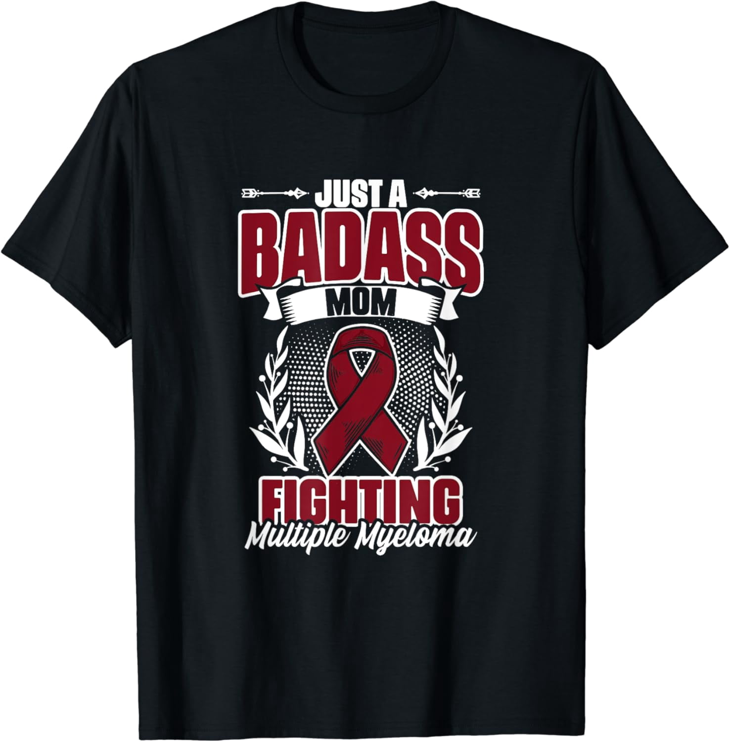 Burgundy Ribbon Mom Fighting Multiple Myeloma Survivor T-Shirt mens t ...
