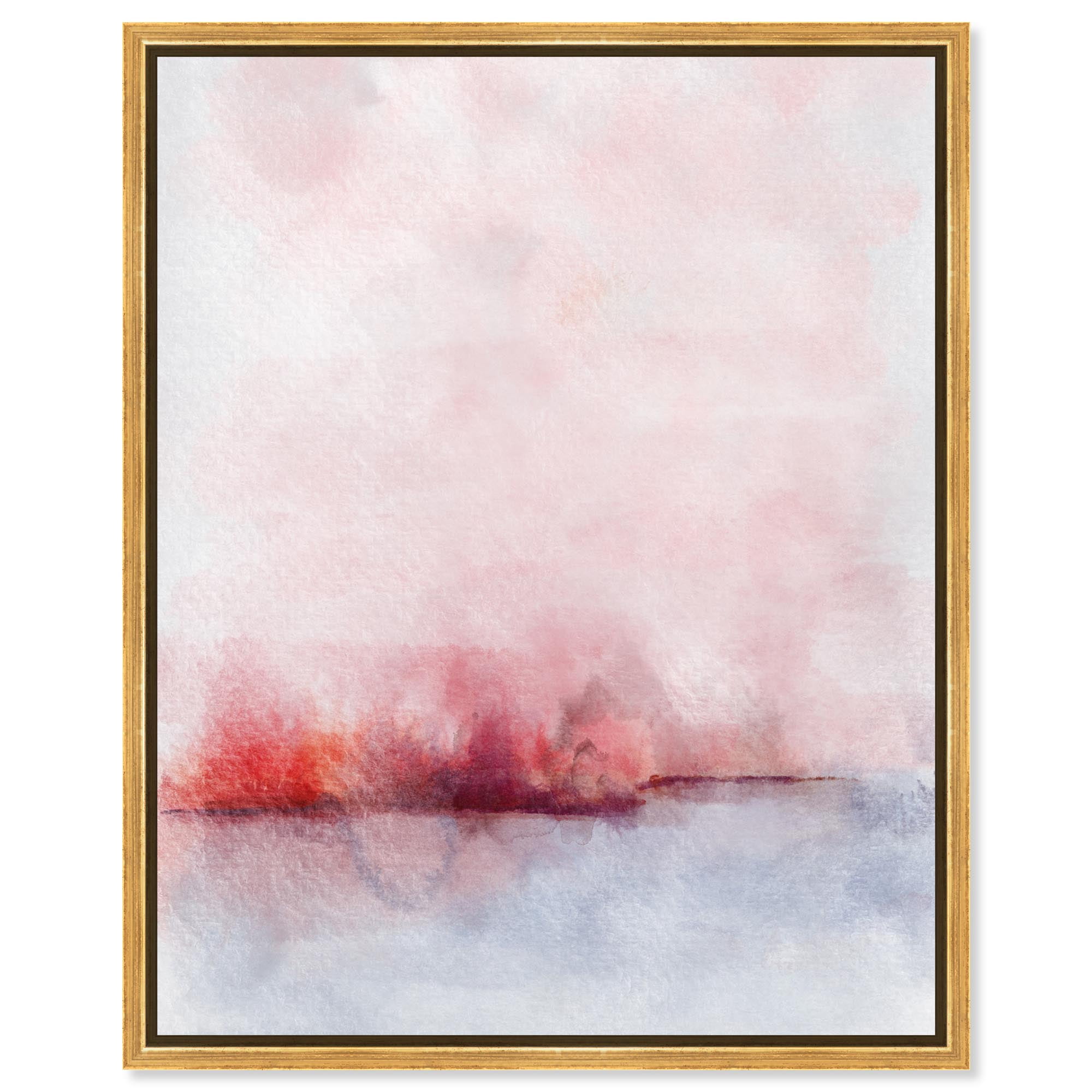 Burgundy Sky Canvas Print Bathroom Wall Art by Notoriart, Gold Frame ...