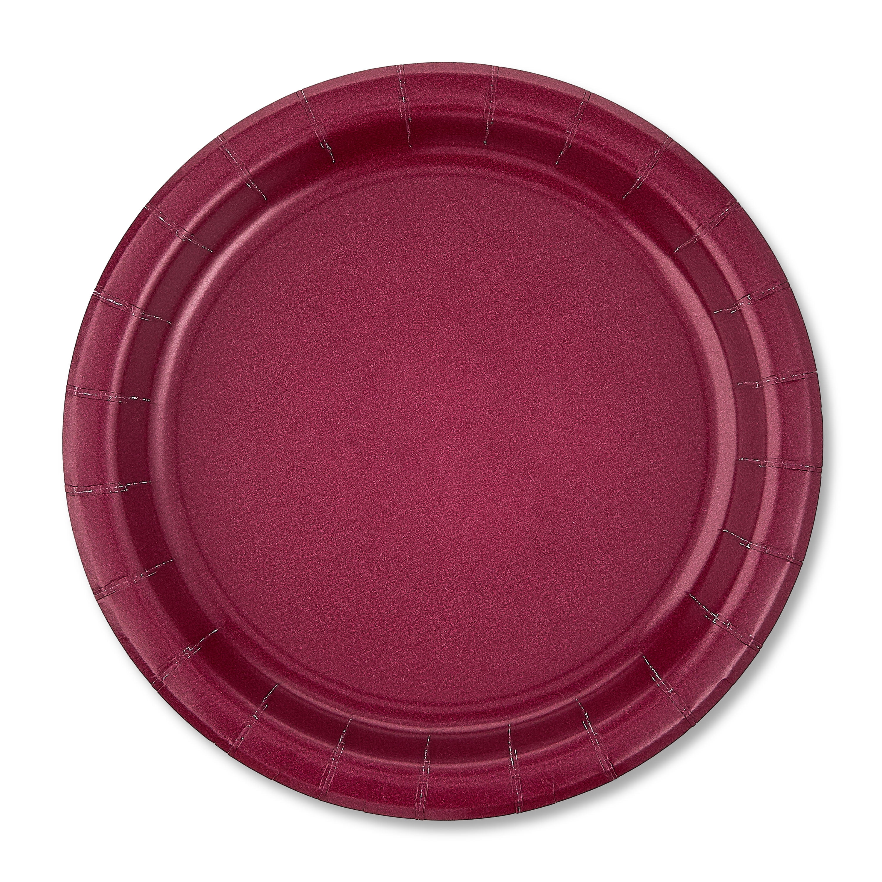 Disposable Paper Plates, 7", Burgundy, 24 Pieces, by Way To Celebrate ...