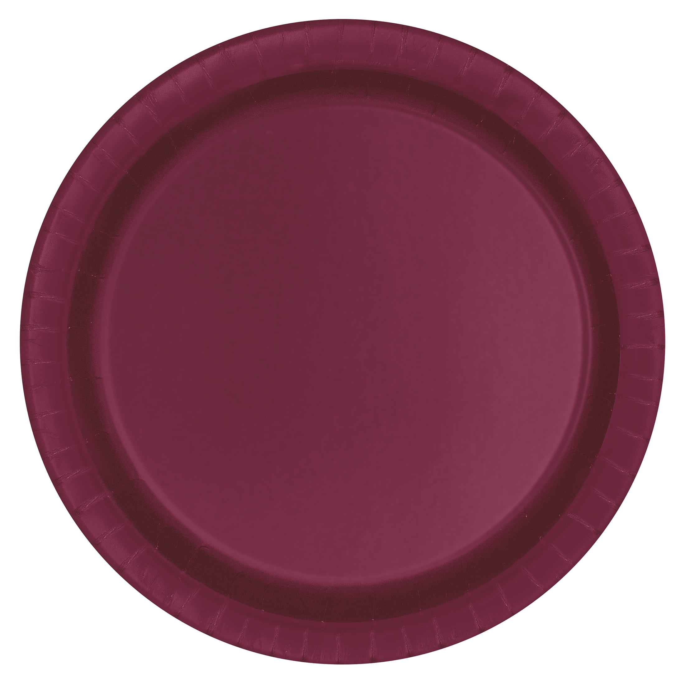 Way To Celebrate Burgundy Disposable Paper Plates, 9 to the inch, 20 ...