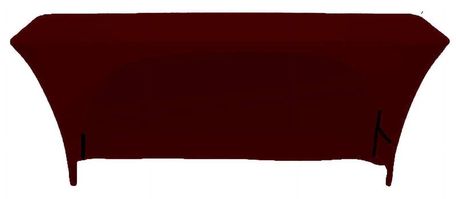 Burgundy Spandex 6 Foot x 18 Inches - Narrow Classroom Open Back ...