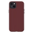 Burgundy Vertical Stripe Phone Case for iPhone 17 16 15 14 13 12 11 Pro ...
