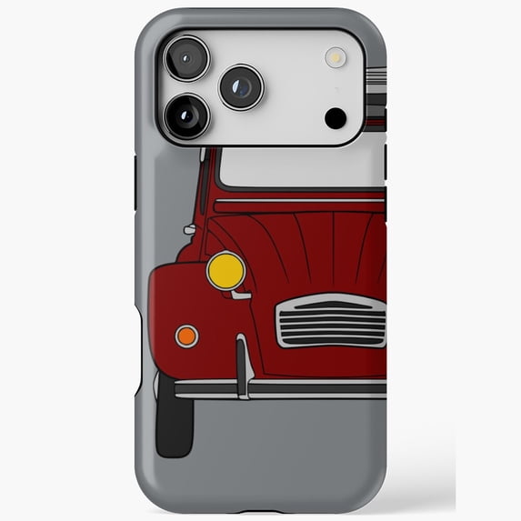 Burgundy Vintage French Iconic Convertible Car Art Phone Case 11 ...