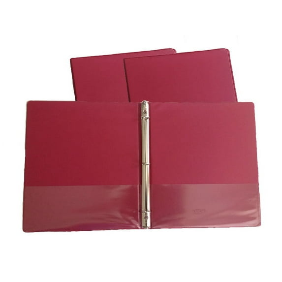 Burgundy Vinyl Standard 3-Ring Binders, 1/2-Inch, for 8.5" x 11" Sheets ...