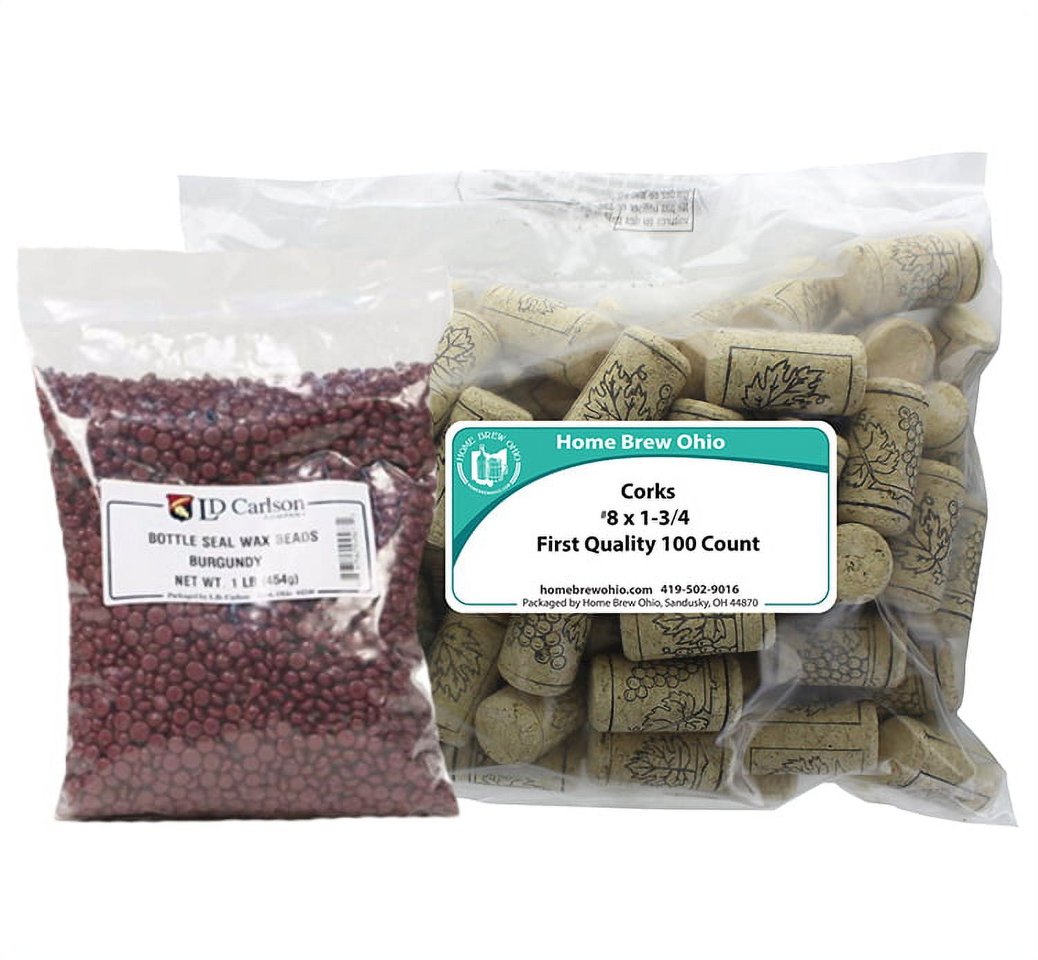 Burgundy Wax and Corks (9 X 1 3/4) Wine Bottling Combination - Walmart.com