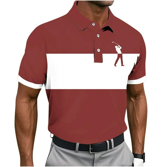 Burgundy Wine Collared Turtleneck Neck Spandex T Shirts for Mens Summer ...