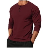 Burgundy Wine Man Boat Henley Neck Spandex T Shirts Brunch Button Up ...