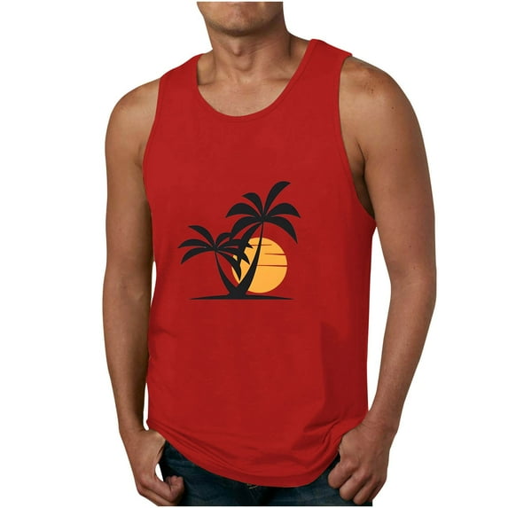 Burgundy Wine Mens Boat Neck Vests Sport Athletic Beach Lounge Jogger ...