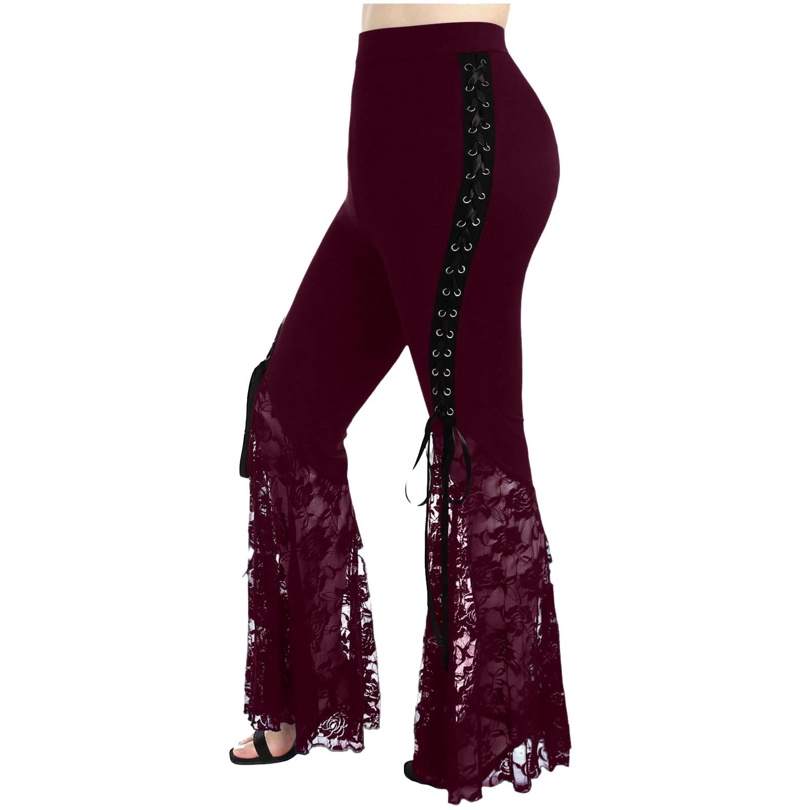 Burgundy Wine for Ladies Fall Summer Lace Bodycon Medieval Goth Grunge ...