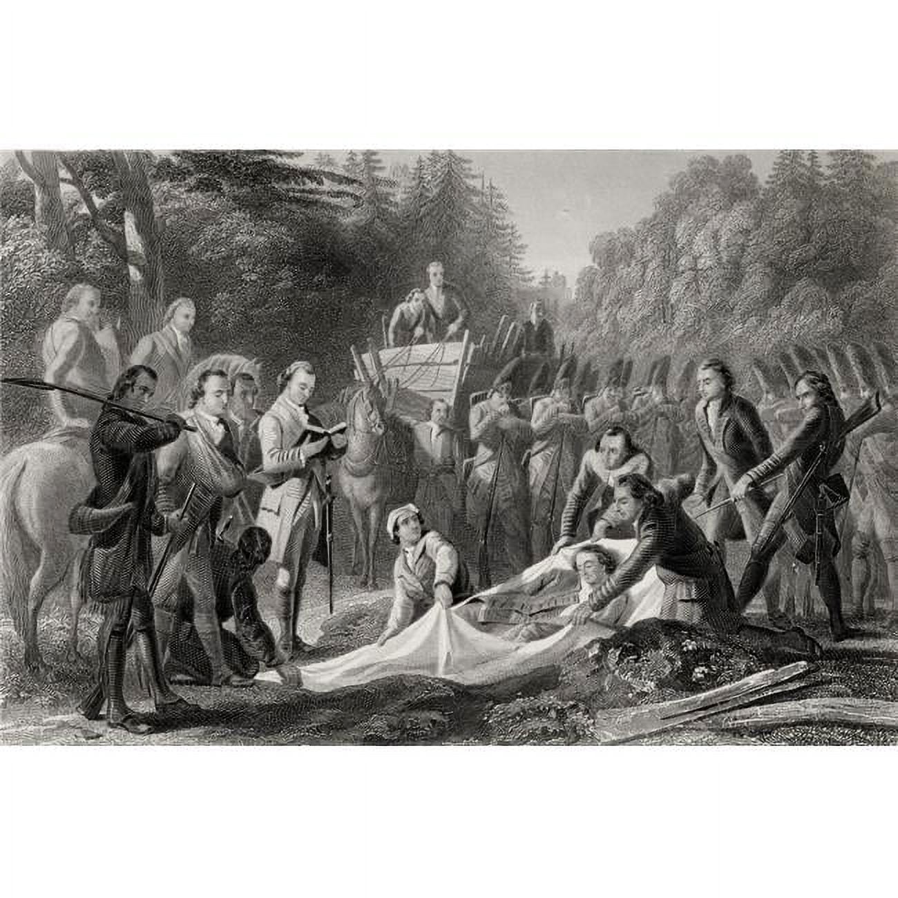 Burial of General Edward Braddock In 1755 Near Great Meadows ...