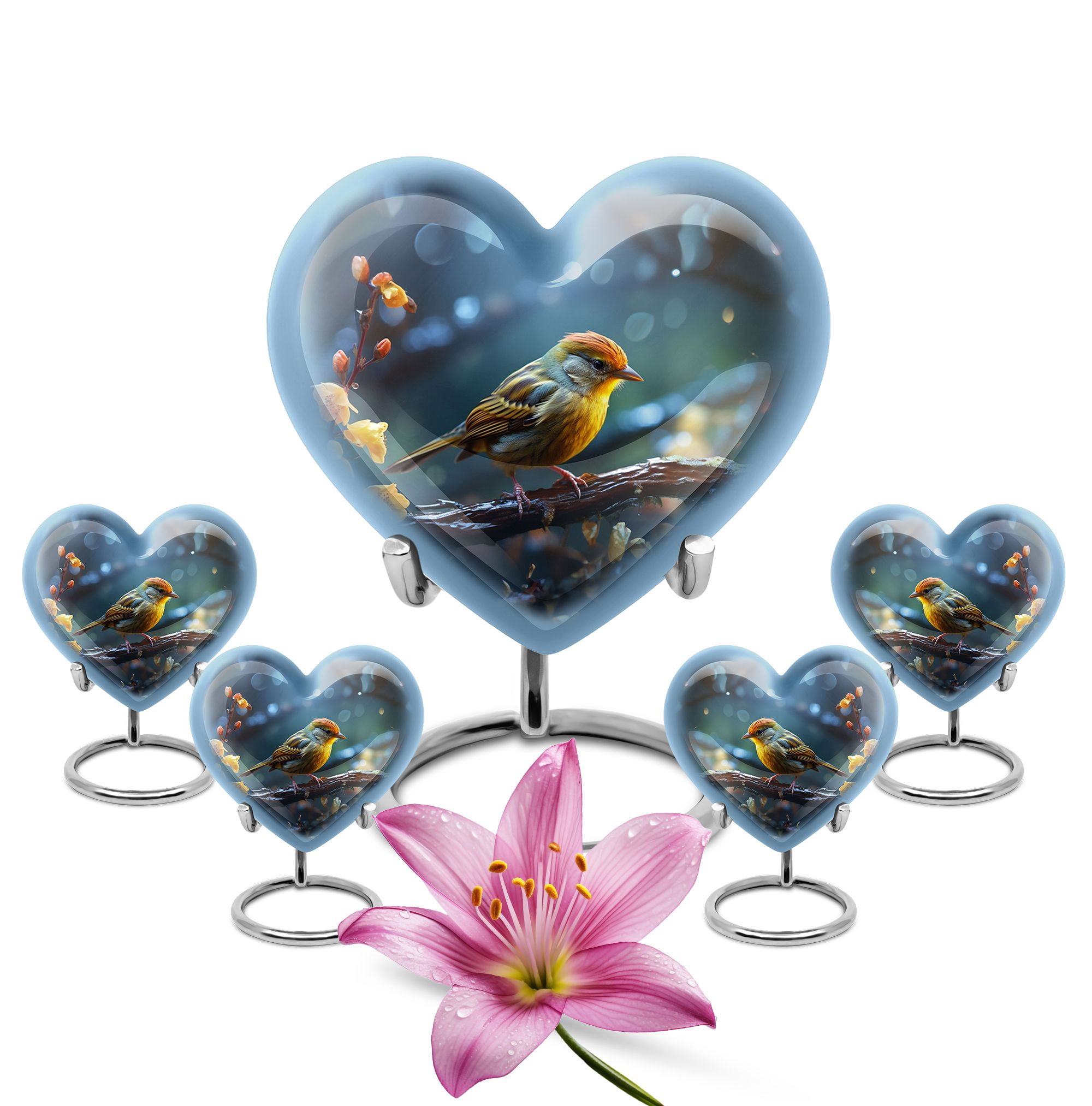 Burial Green Sparrow Keepsake Urns For Human Ashes Adult Father ...