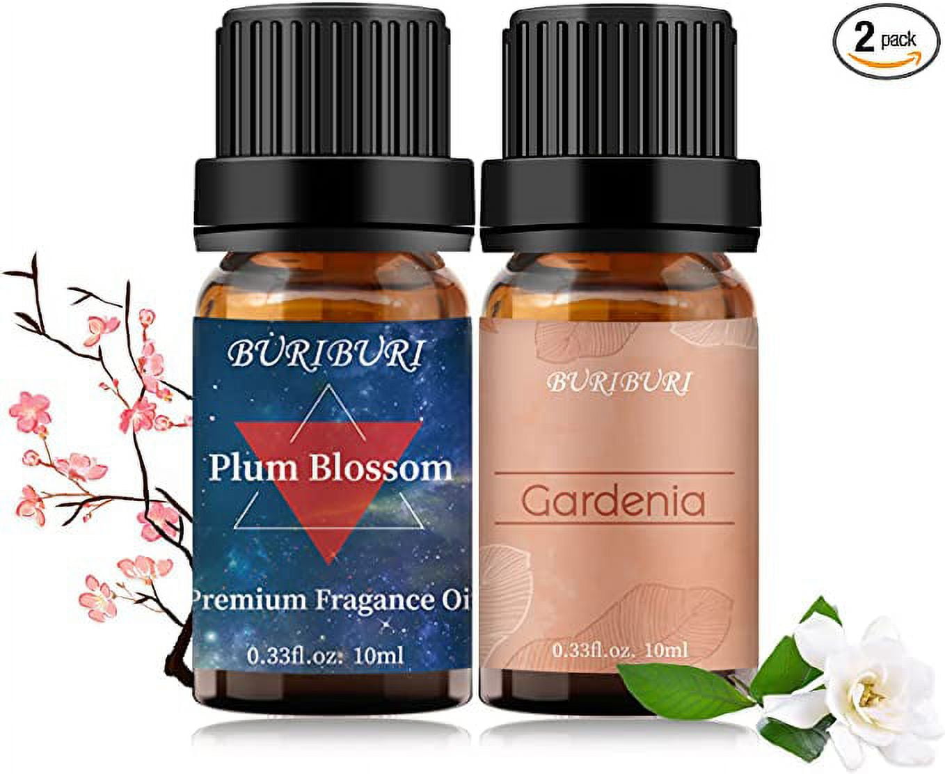 Buriburi Plum Blossom and Gardenia Essential Oil 100% Pure, Undiluted ...