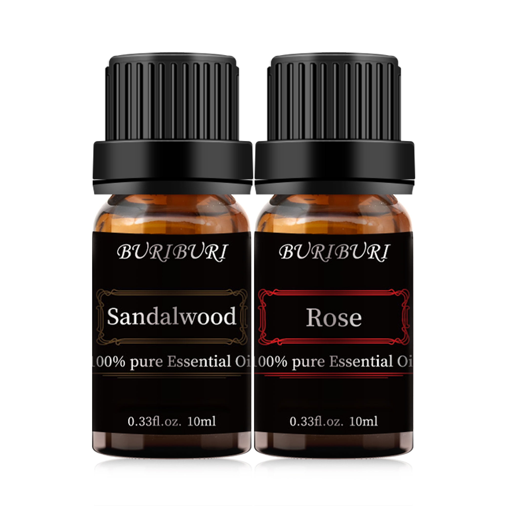 Buriburi Rose and Sandalwood Essential Oil 10 ml (1/3 oz) 100% Pure ...