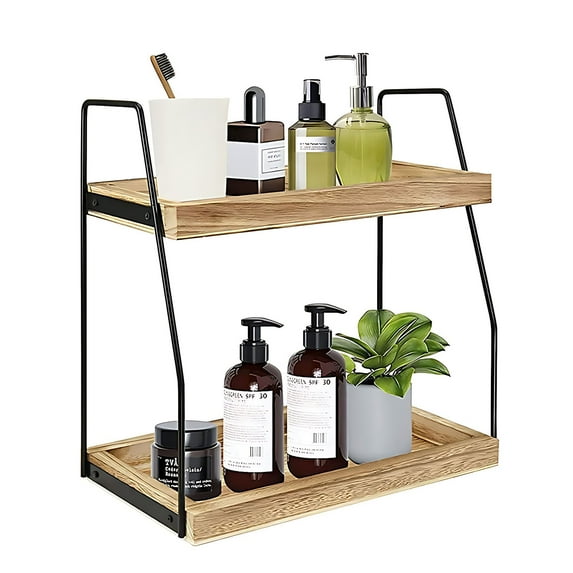 Buric 2 Tier Organizational Organizer for Coffee Bar, Desktop Cosmetic Storage, Bathroom ...