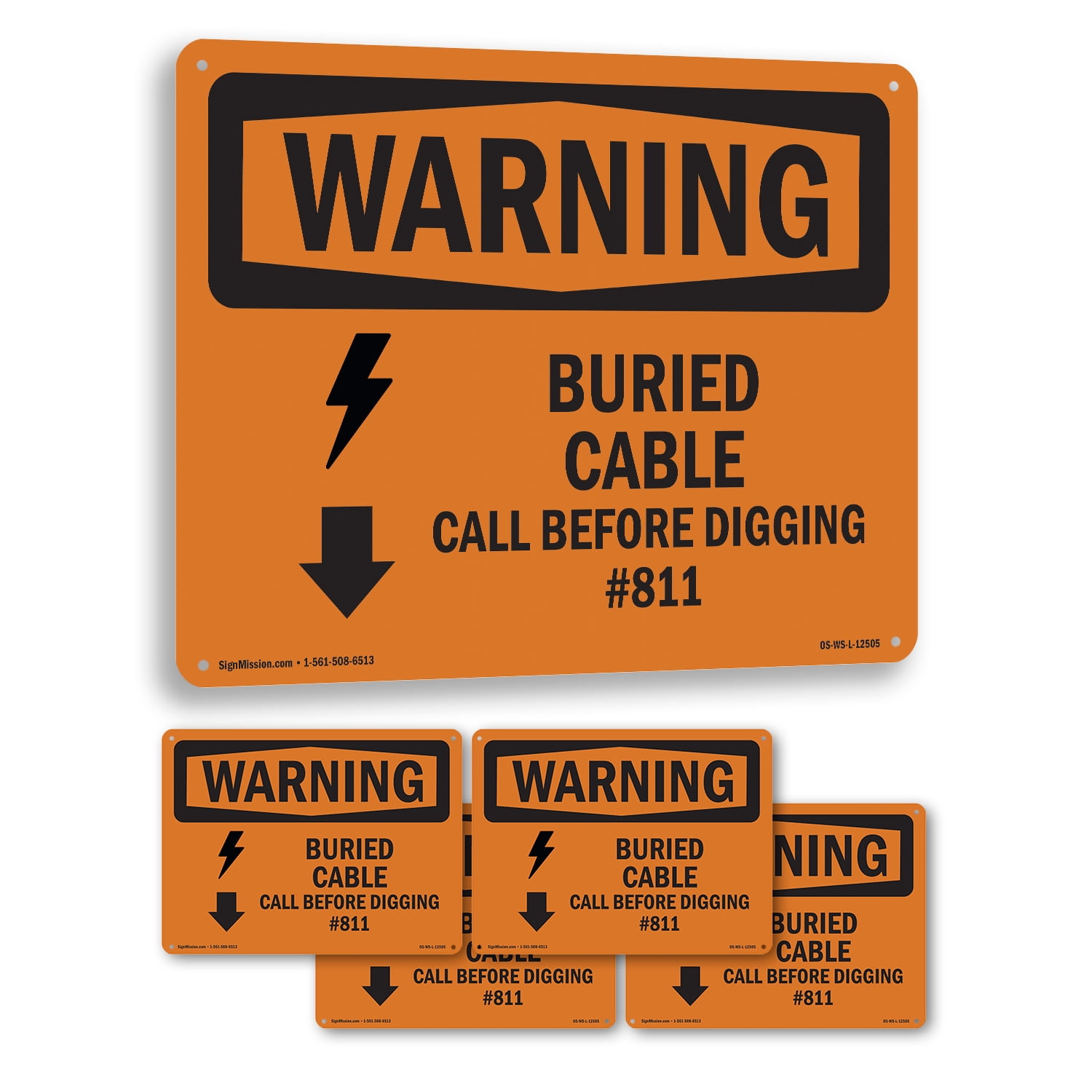 Buried Cable Call Before Digging #811 OSHA WARNING Aluminum Sign 10 ...
