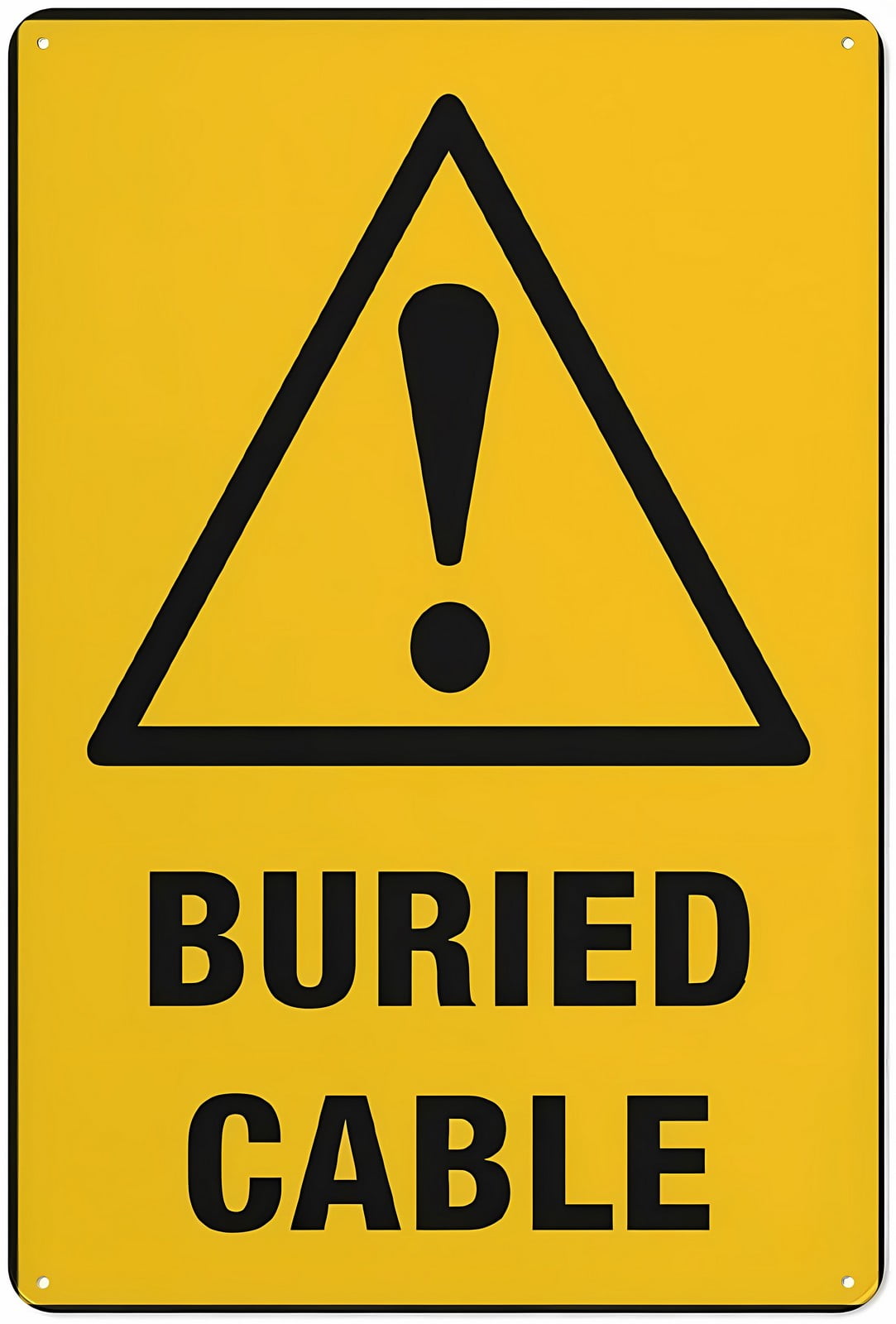 Buried Cable Sign 12 x 8 Inches - Grade Sheeting Rust-Free Aluminum ...