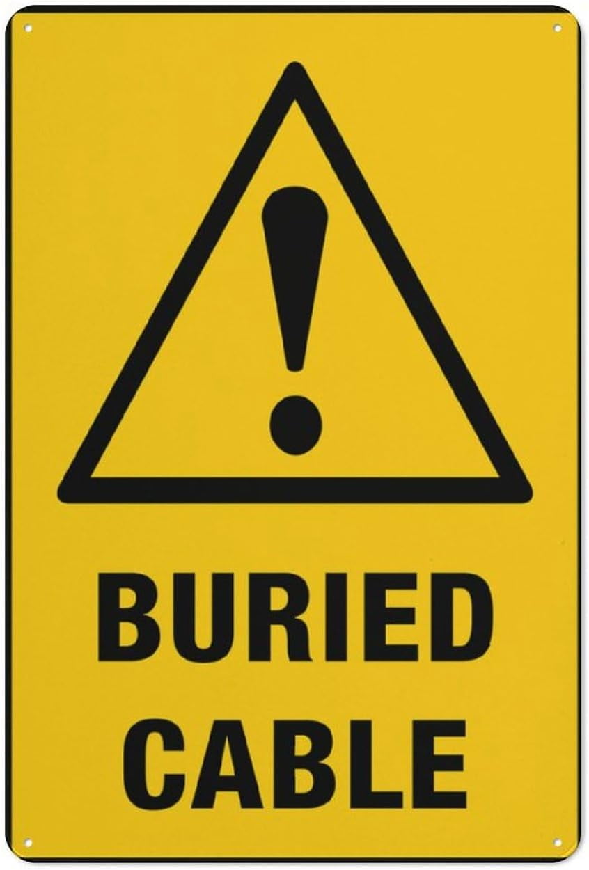 Buried Cable Sign Sign, 8 X 12 Grade Sheeting Rust Free Aluminum ...