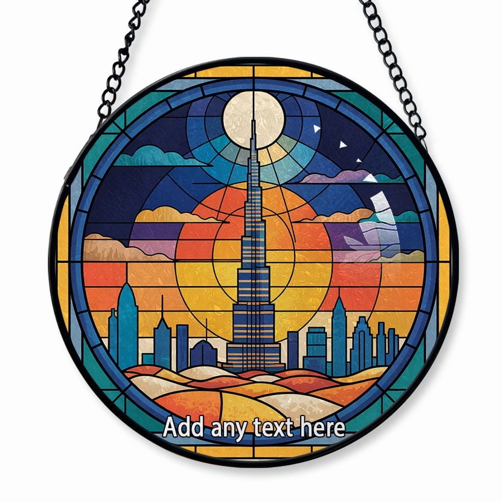 Burj Khalifa Dubai Stained Glass Suncatcher Window Hanging – Christmas ...