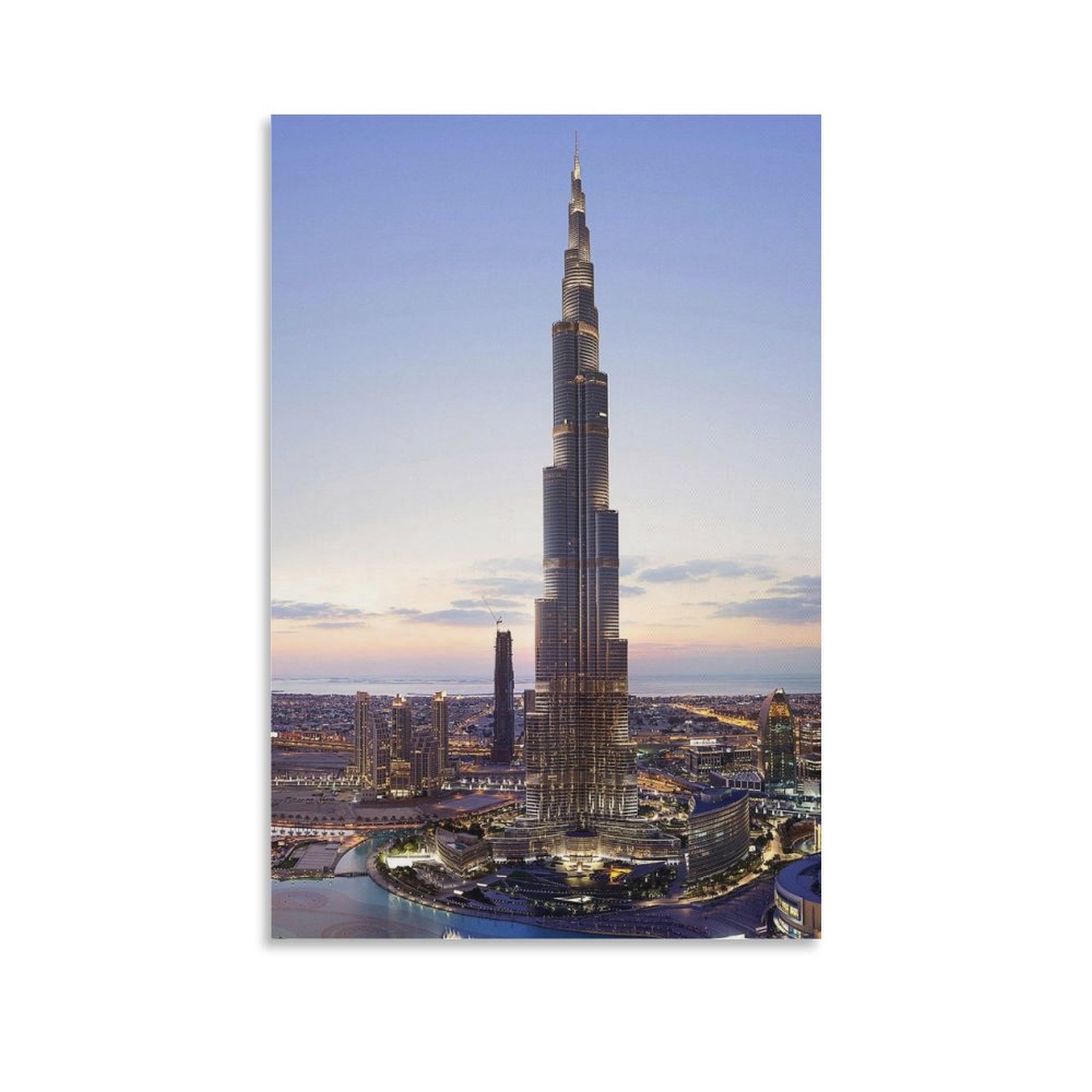 Burj Khalifa Dubai United Arab Emirates Canvas Poster Wall Art Picture ...