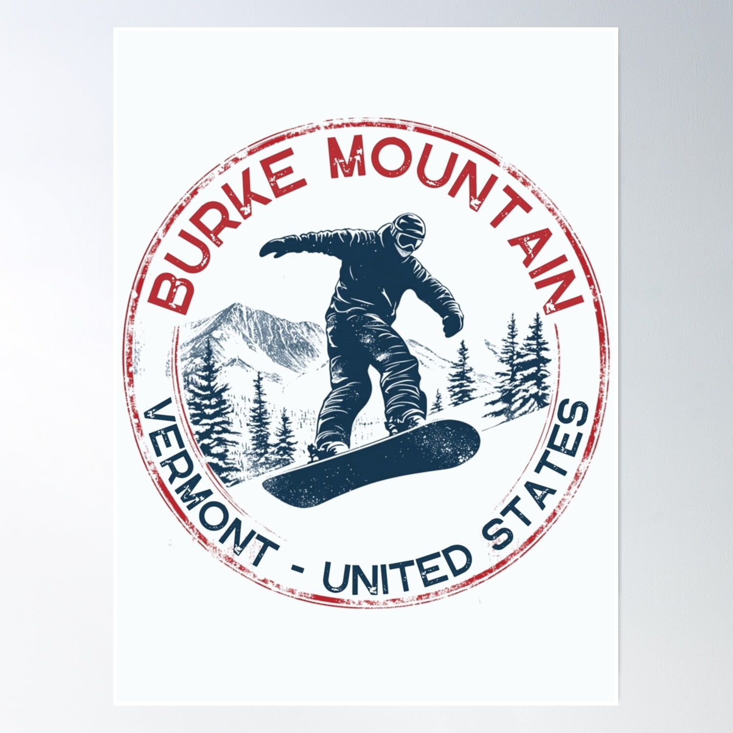 Burke Mountain - Vermont - United States Poster Wall Art, Modern Wall ...