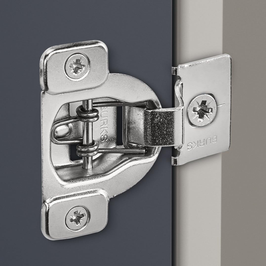 Burks Hinges 20 Pack 7/16'' Overlay Adjustable Cabinet Hinges for ...