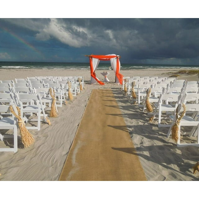 Burlap Aisle Runner 30ft × 40" 100% Natural Jute Wedding Rustic Vintage ...