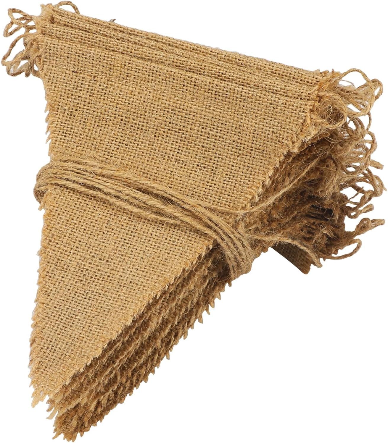 Burlap Banner Pre-Strung, 65Ft 60 Pcs Burlap Pennant Banner, Blank ...