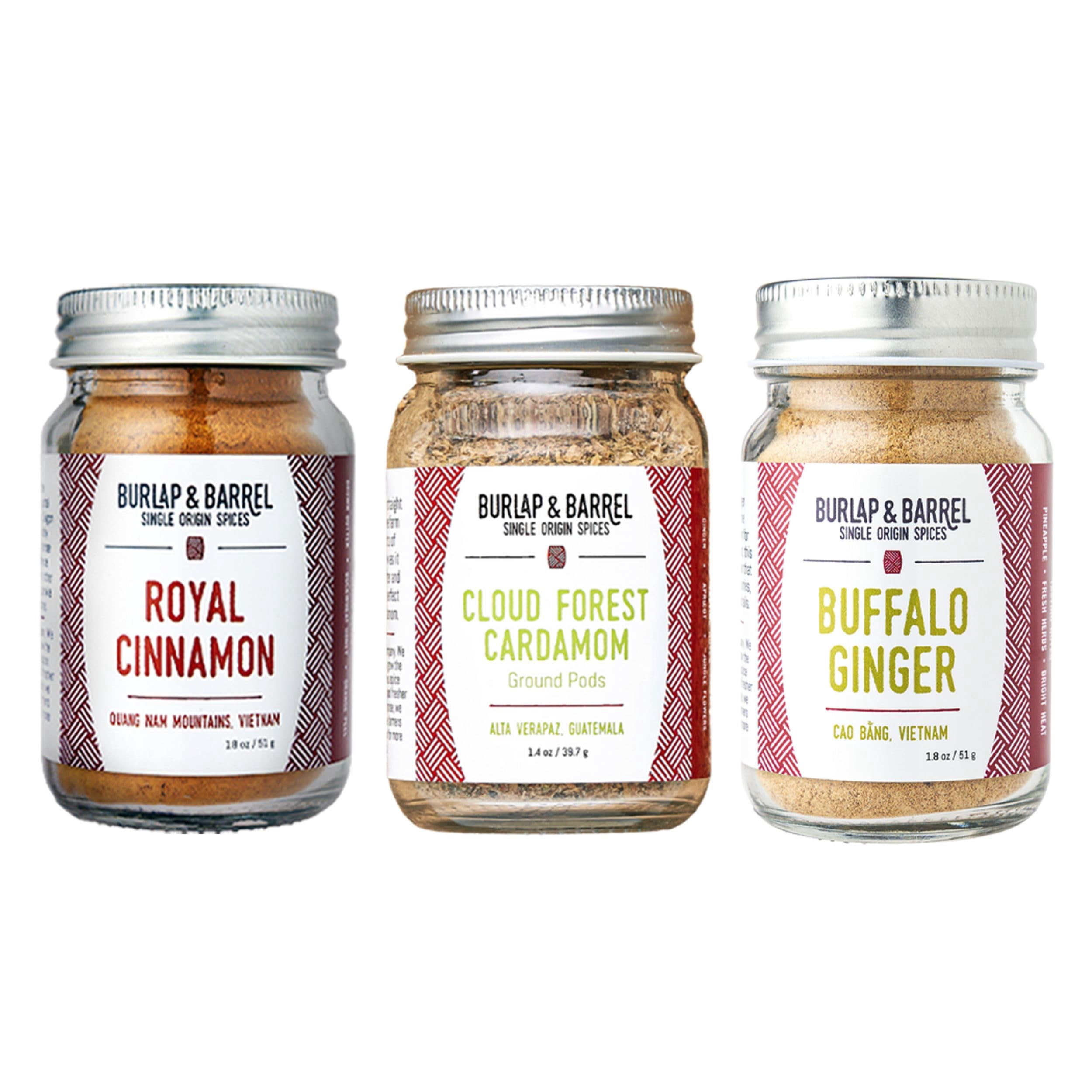 Burlap & Barrel 3pk BDF32 Sweet Spice Set - 3 Full Size Jars including ...