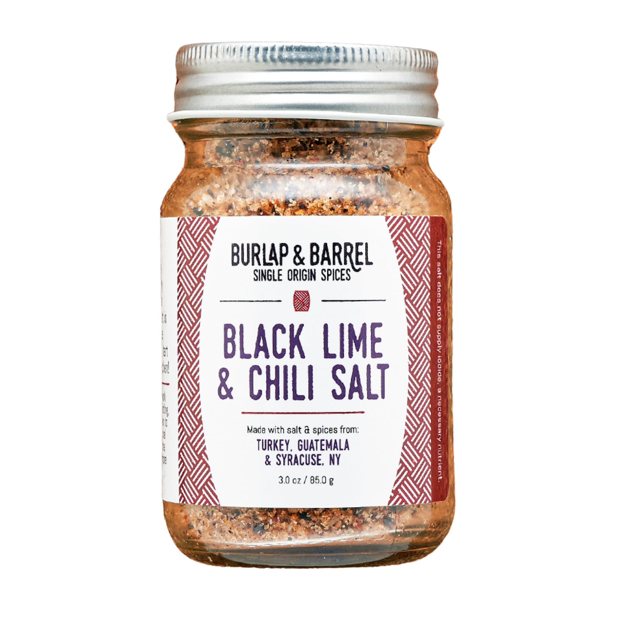 Burlap & Barrel Black ESF27 Lime & Chili Salt - Savory, Tart, Mildly ...