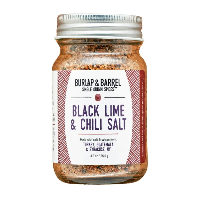 Burlap & Barrel Black TSF6 Lime & Chili Salt - Savory, Tart, Mildly ...