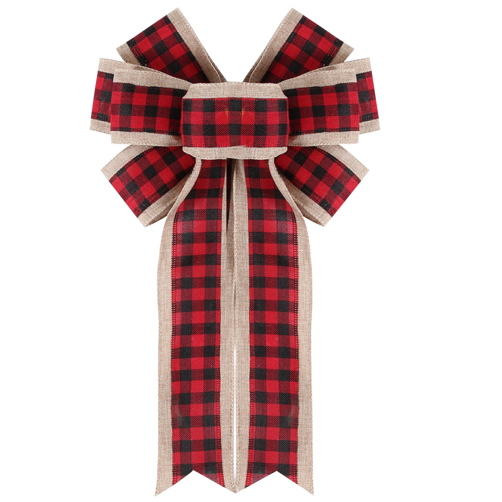 Burlap Bow Holiday Wreath Bow DIY Crafts Rustic Jute Bowknot Ornaments ...