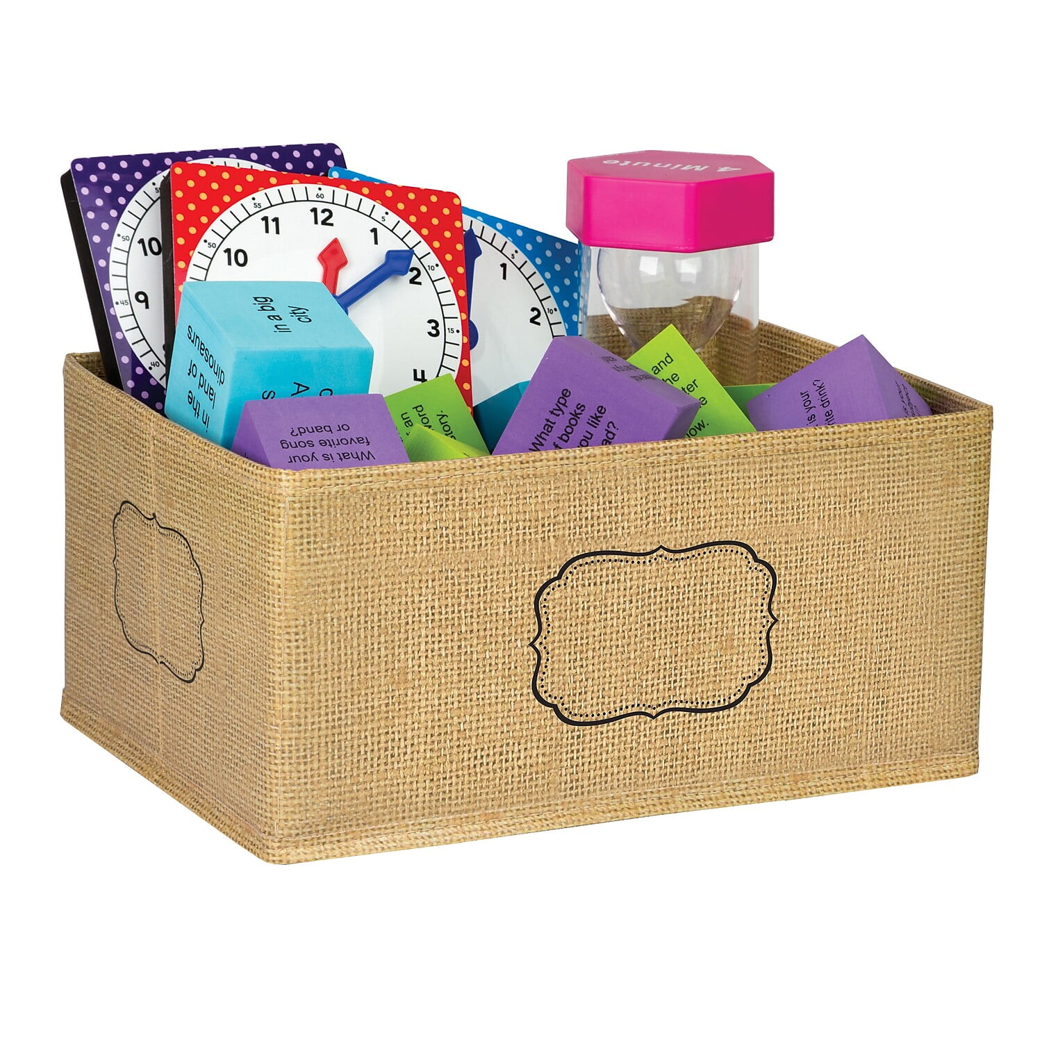 Burlap Small Storage Bin - Walmart.com