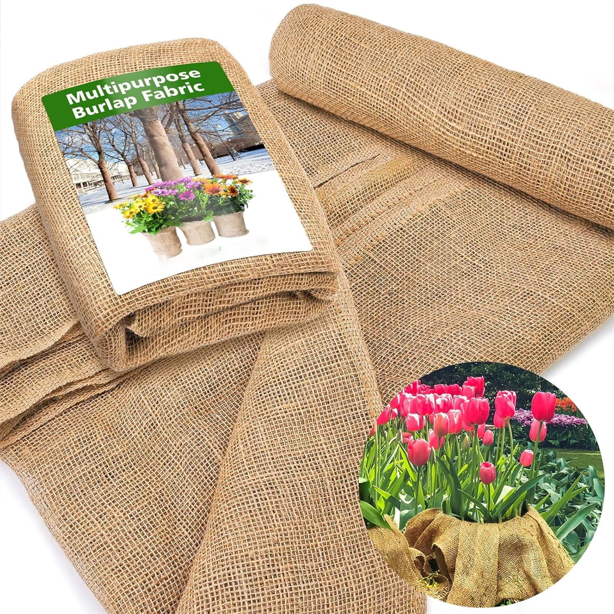 Burlap Fabric,Tutuviw Gardening Burlap Roll,High Density Jute Fiber ...