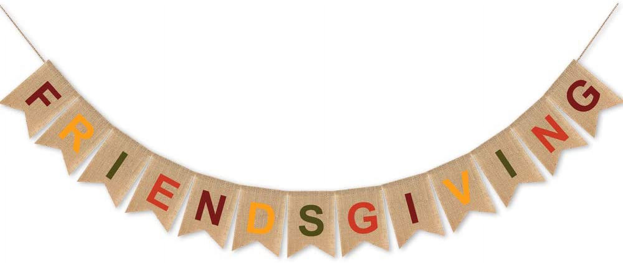 Burlap Friendsgiving Banner Thanksgiving Friends Party Bunting Garland ...